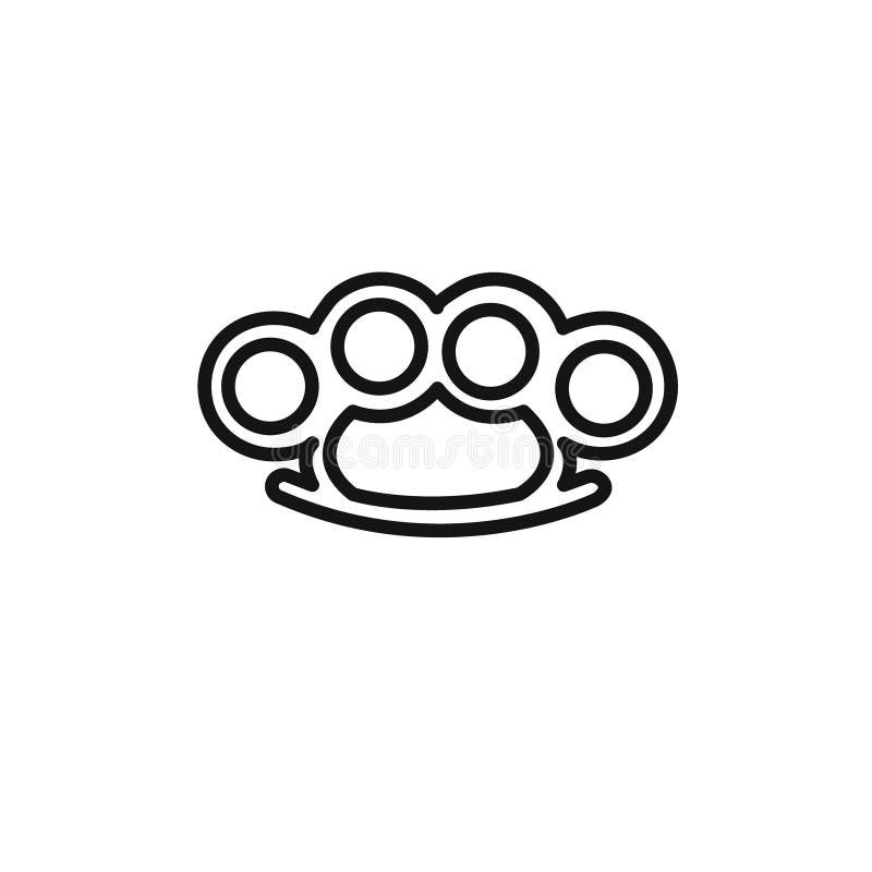 Brass Knuckles Icon Vector Set Collection for Web Stock Vector ...