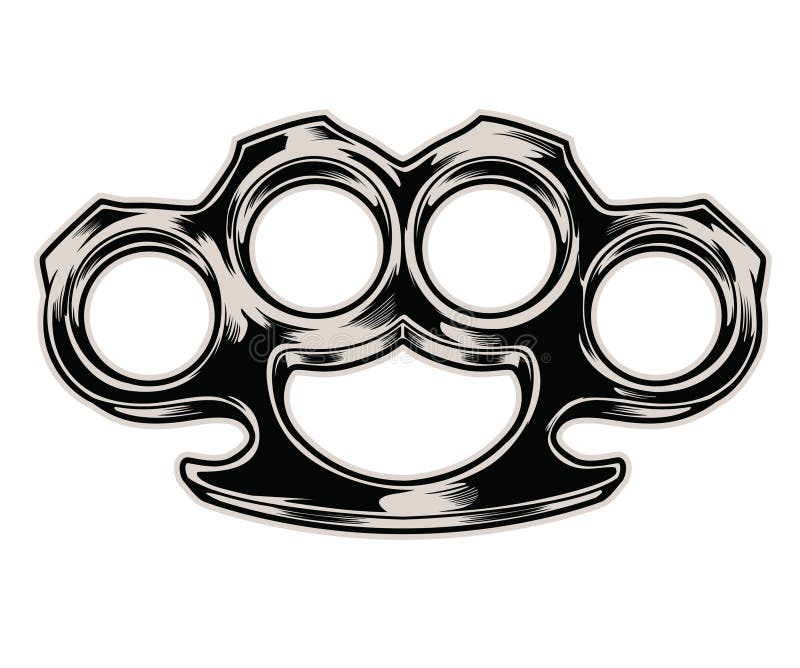 Brass knuckles stock vector. Illustration of vector, gear - 33175169