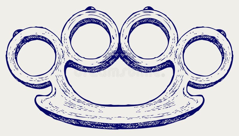 Brass knuckles stock vector. Illustration of vector, gear - 33175169