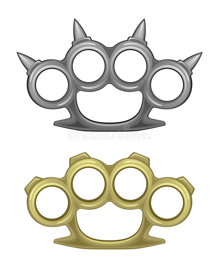 Brass knuckles stock vector. Illustration of vector, gear - 33175169