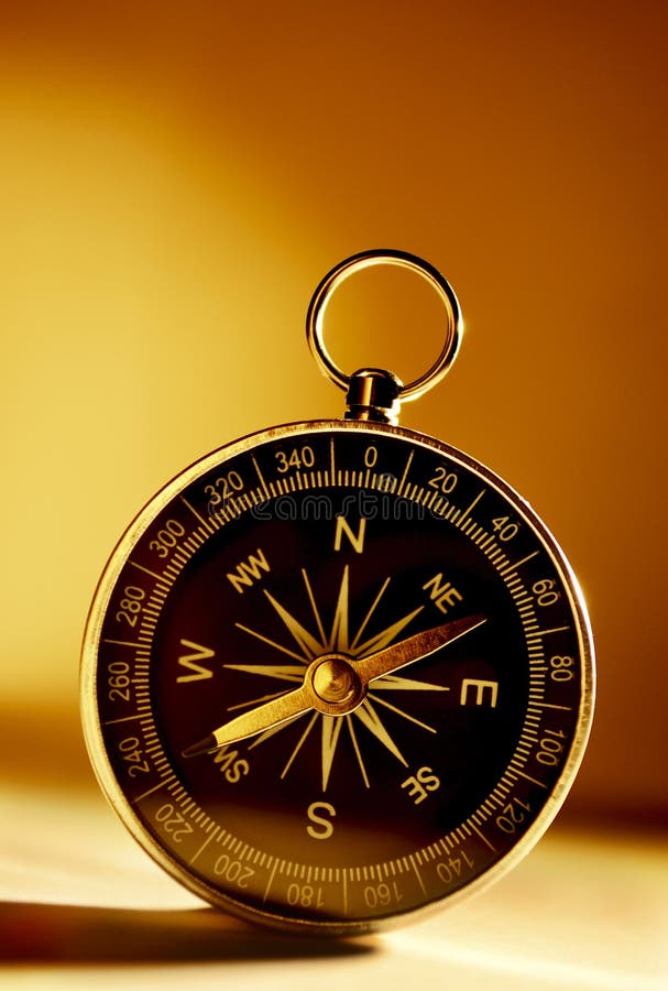Brass magnetic compass stock photo. Image of discovery - 35897216