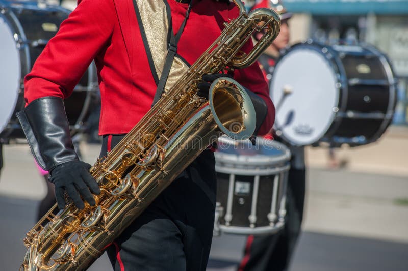 Brass of the marching band stock photo. Image of marching - 68179000