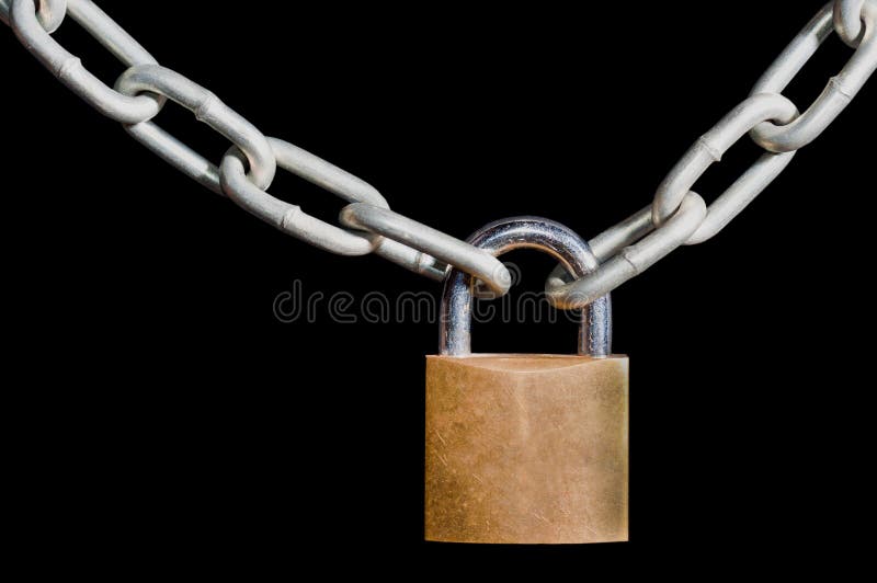 Padlock and chain stock image. Image of stability, padlock - 24190633