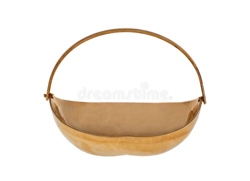 Brass pan. stock image. Image of metal, obsolete, vintage - 100403119