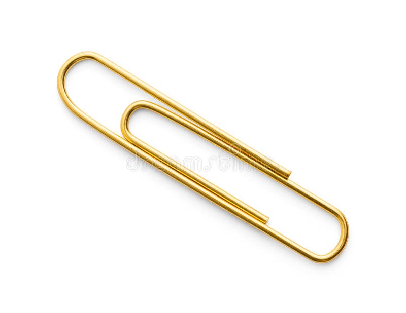 Brass Paperclip stock image. Image of flat, clip, brass - 283127187
