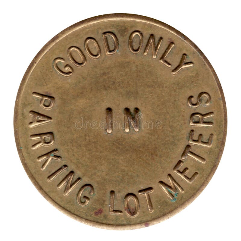 Brass Parking Meter Token stock photo. Image of token - 2388448