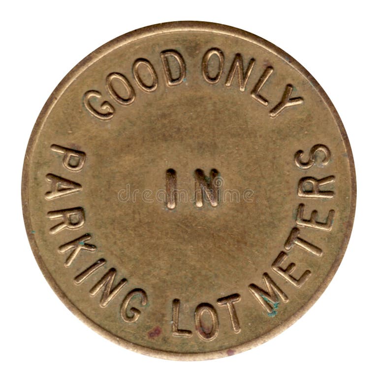 Brass Parking Meter Token stock photo. Image of token - 2388448