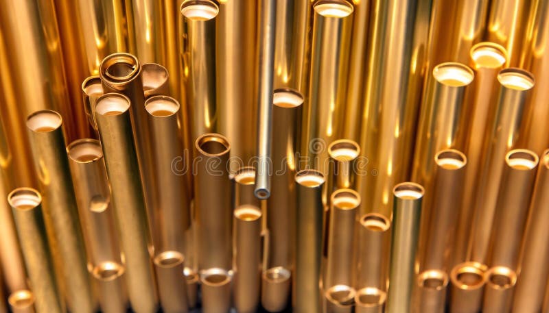 Brass pipes stock illustration. Illustration of number - 303510936
