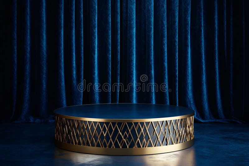 The Brass Podium in Art Deco Style with Geometric Patterns is ...