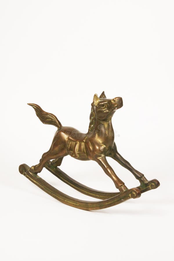 Brass Rocking Horse stock photo. Image of decoration, replica - 9128722