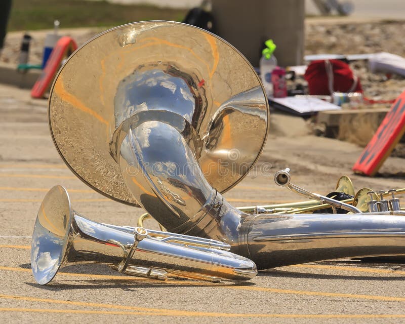 Brass section at rest stock image. Image of rehearsal - 88420337