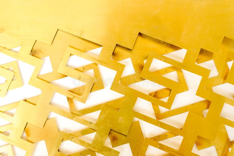 Brass Sheet with Diamond Print. Gold Metal Background Stock Photo ...