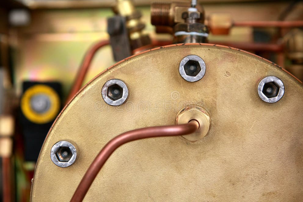 Brass steam barrel stock image. Image of barrel, pipes - 4027441