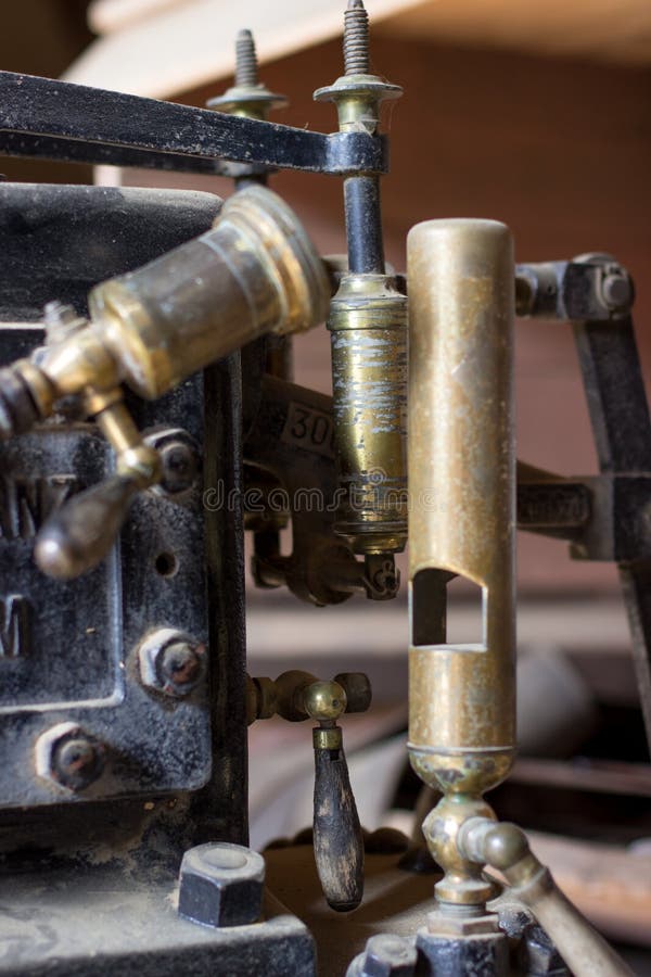 Brass Steam Pipe on an Old Steam Engine Stock Image - Image of ...
