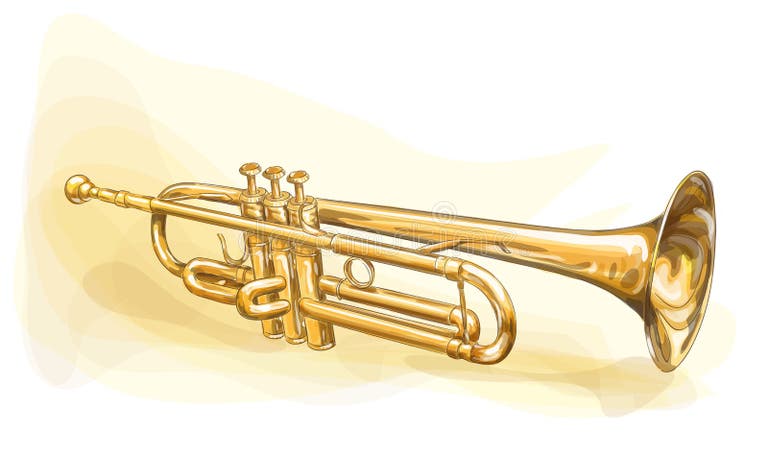 Trumpet Side View Stock Illustrations – 140 Trumpet Side View Stock ...