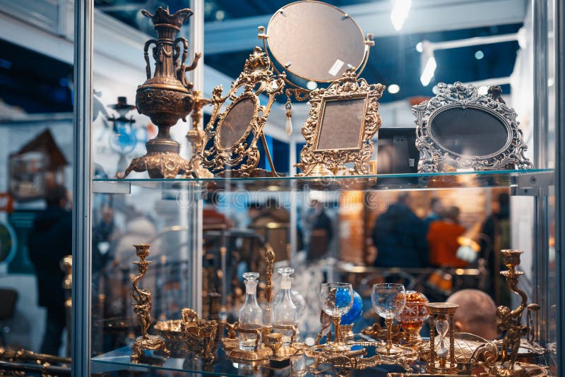 Brass Utensils Shop with Handicrafts and Souvenirs Stock Photo - Image ...