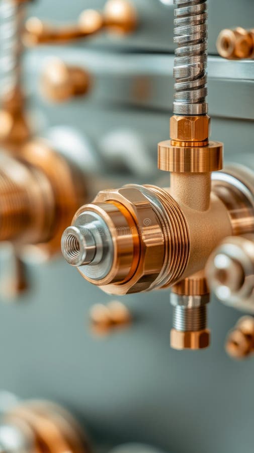 Brass Valve and Piping Components are Displayed Prominently ...
