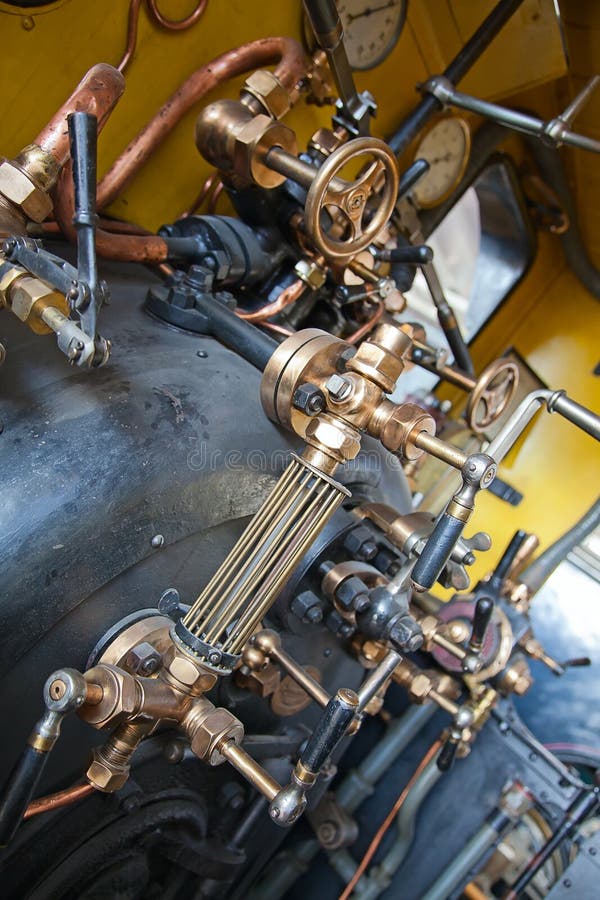 Brass valves stock image. Image of train, pipes, knobs - 25301769