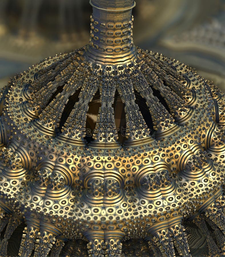 The Brass Vase- 3D Colorful Generative Render Scene Artwork Stock Photo ...