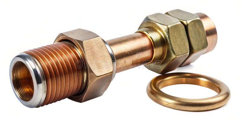 Brasscapped Copper Water Pipe End Plug Ready for Installation Stock ...