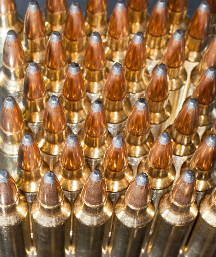 Long bullets stock photo. Image of ammo, brass, ammunition - 58122968