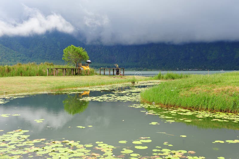 Bratan Lake in Bali, Indonesia Stock Photo - Image of travel, asia ...
