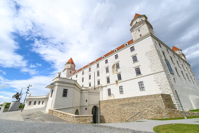 Bratislava Castle or Bratislavsky Hrad in Bratislava, Slovakia. Stock Photo - Image of famous ...