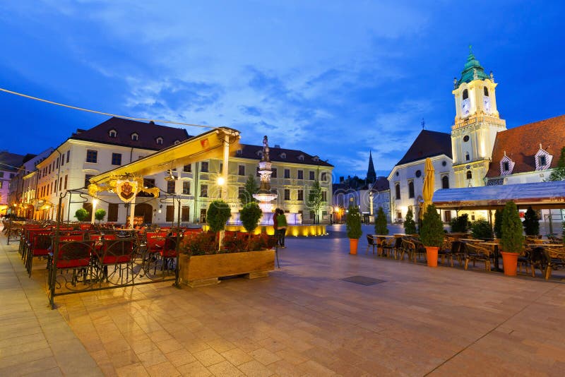 Bratislava old town. editorial stock photo. Image of center - 70984273