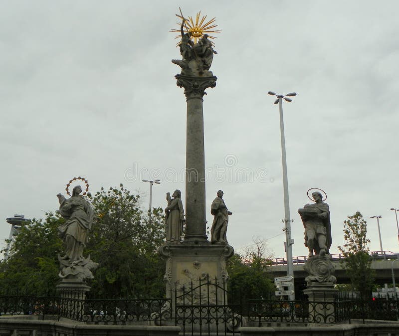 Bratislava, Slovakia, Holy Trinity Column Editorial Image - Image of ...