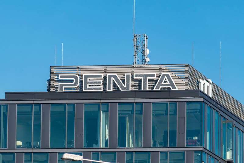 Logo and sign of Penta editorial photo. Image of bratislava - 250242416