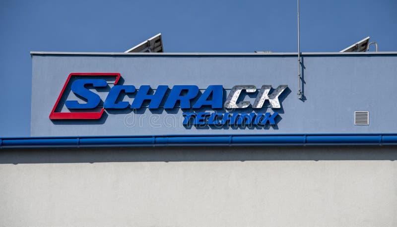 Schrack Technik Logo on the Office Building. Schrack Technik is a ...