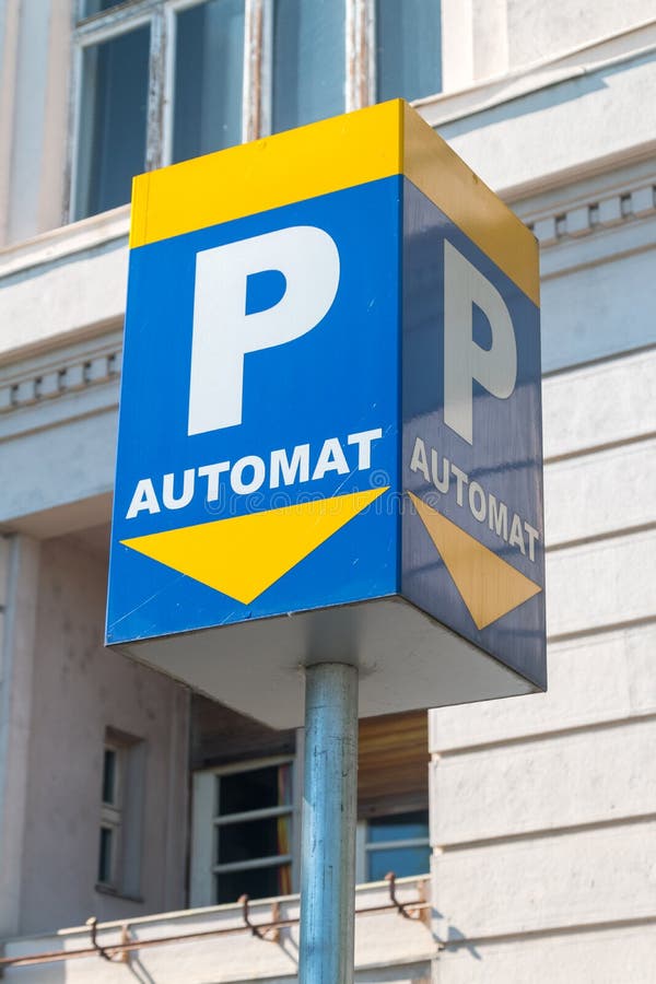 Sign of parking meter editorial photography. Image of automat - 250192797