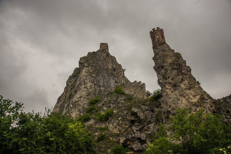 BRATISLAVA, SLOVAKIA : the Ruins of Devin Castle Near Bratislava in ...