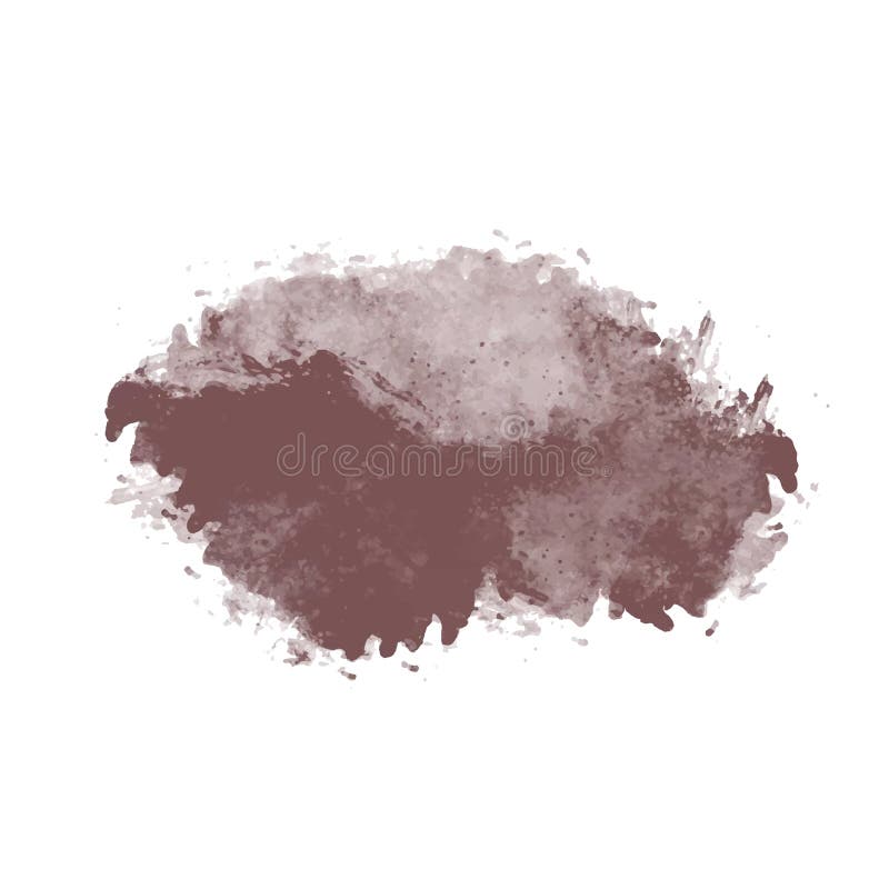 Braun Watercolor Spot Icon Isolated on White Background. Vector ...