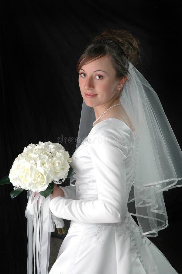Braut-Portrait-Schleier stockbild. Bild von träumen, verbindung - 1273717