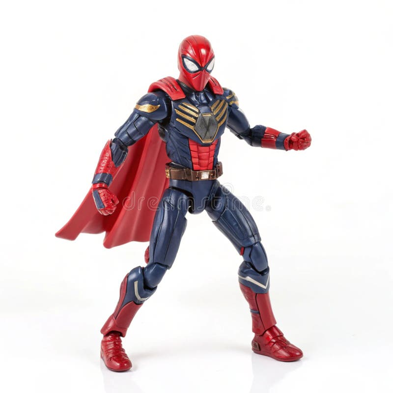 Brave Action Figure Superhero Isolated on White Background Stock ...