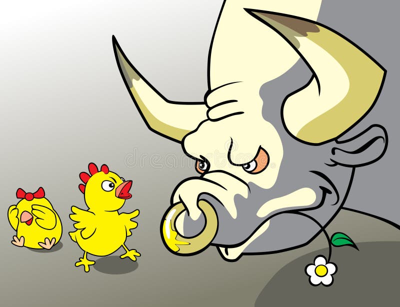 Brave chicken stock vector. Illustration of fear, brave - 16453929