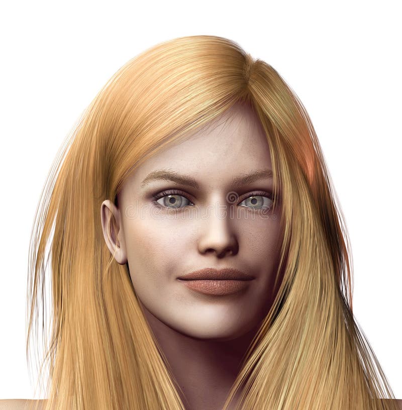 Brave Face stock illustration. Illustration of blond - 12547478