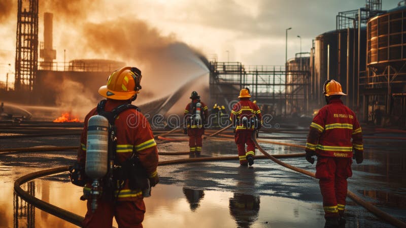 Brave Firefighters Tackle a Massive Blaze at an Industrial Site. Their ...