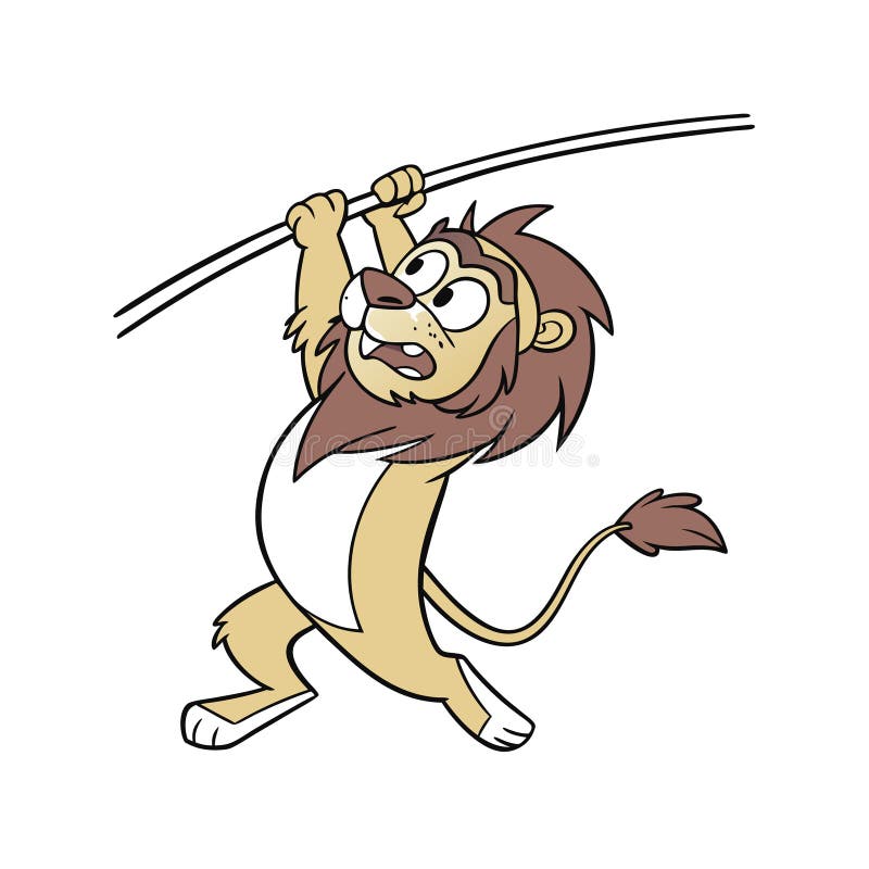 Brave Lion on a Lively Exercise Adventure Stock Photo - Illustration of ...