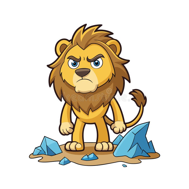 Brave Lion Mountaineering Illustration for Fun Designs Stock ...