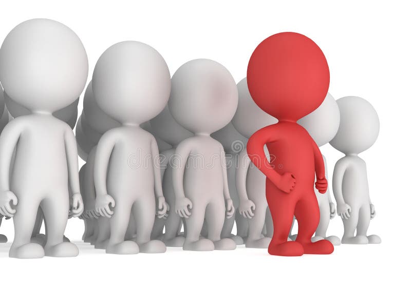 Brave Red Leader before a Crowd Stock Illustration - Illustration of ...