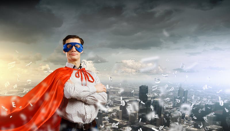 Brave superhero stock photo. Image of adult, manager - 42044818
