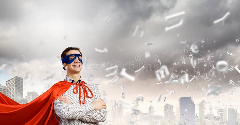 Brave superhero stock image. Image of clothing, hand - 42153729