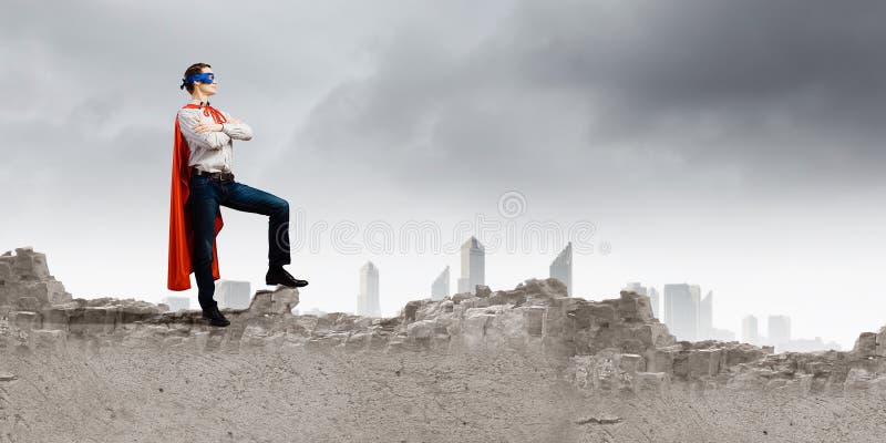 Brave superhero stock photo. Image of hero, costume, manager - 42806756