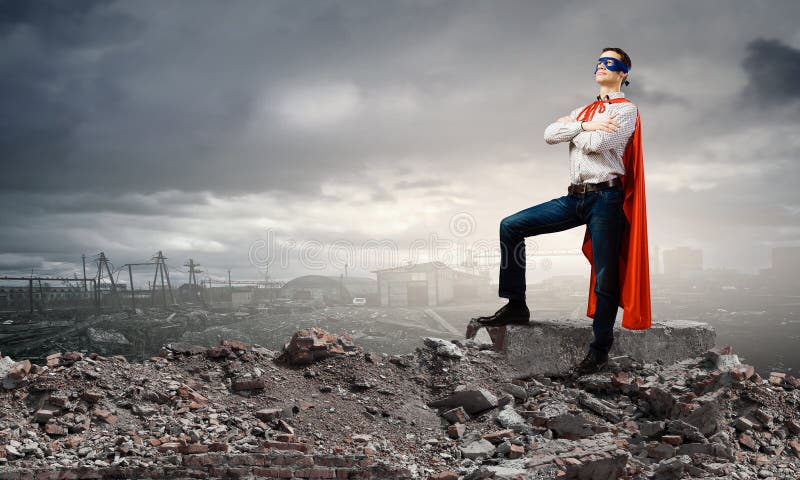 Brave superhero stock photo. Image of adult, person, brave - 43035270