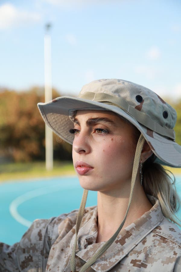 Brave Woman Serves with Strength and Honor Stock Photo - Image of army ...