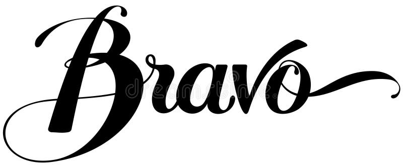 Bravo - Custom Calligraphy Text Stock Vector - Illustration of ...