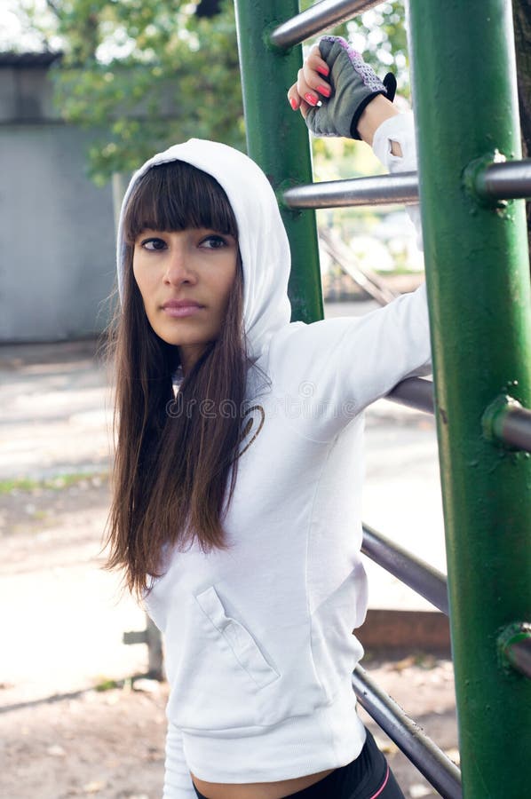 Brawny sport girl stock image. Image of brawny, looking - 27332397