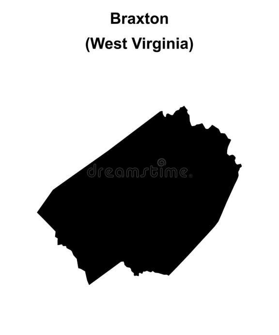 Braxton outline map stock vector. Illustration of outline - 361877236